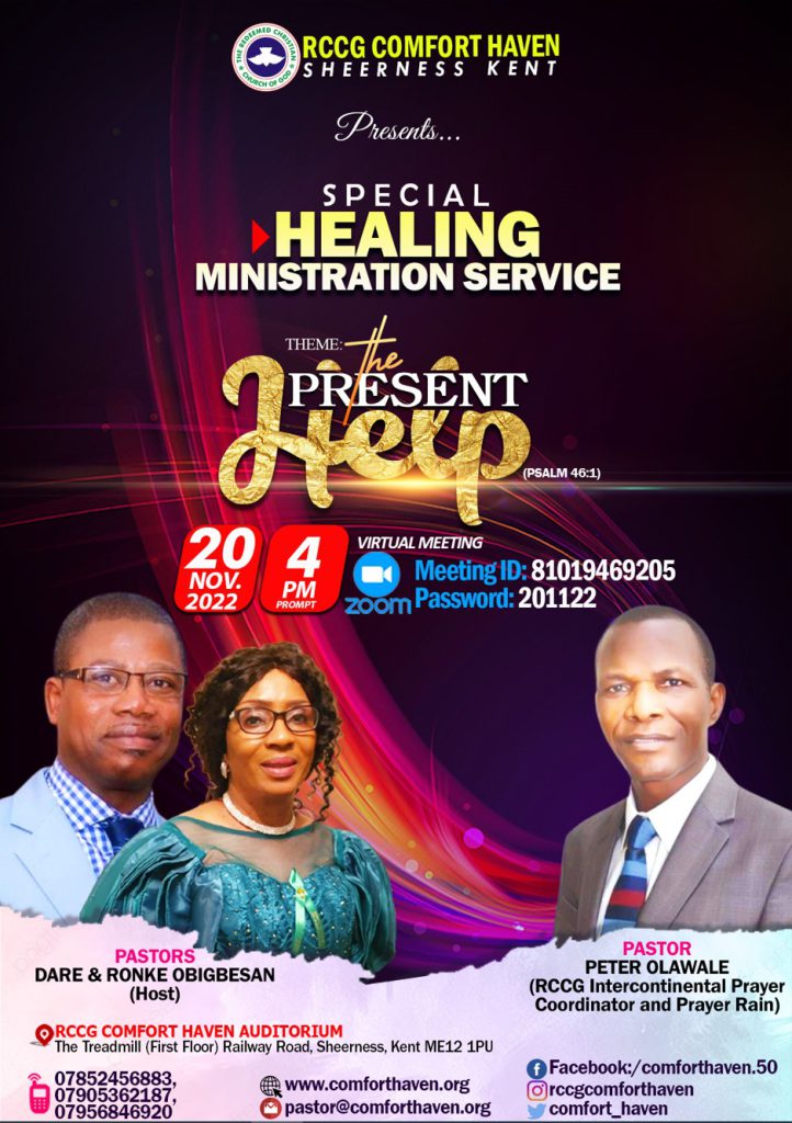 Mission & Vision | RCCG Comfort Haven, Sheerness, Kent